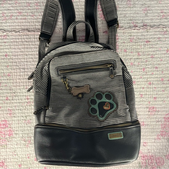 Chala | Bags | Chala Black And White Striped Backpack | Poshmark